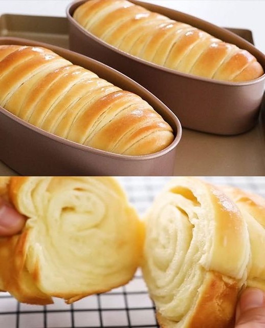 Super fluffy and soft puff pastry butter bread - CYSSERO