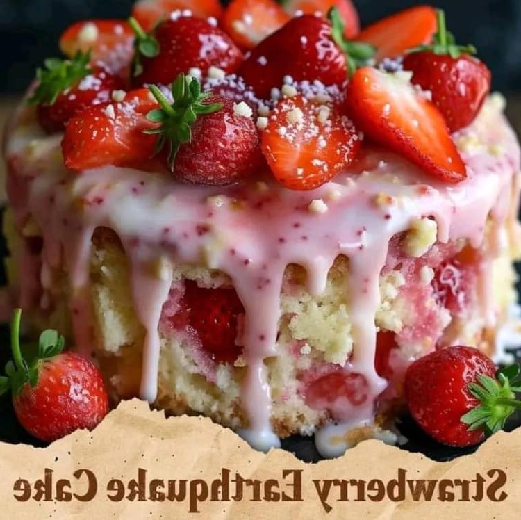 Strawberry Seismic Cake - CYSSERO