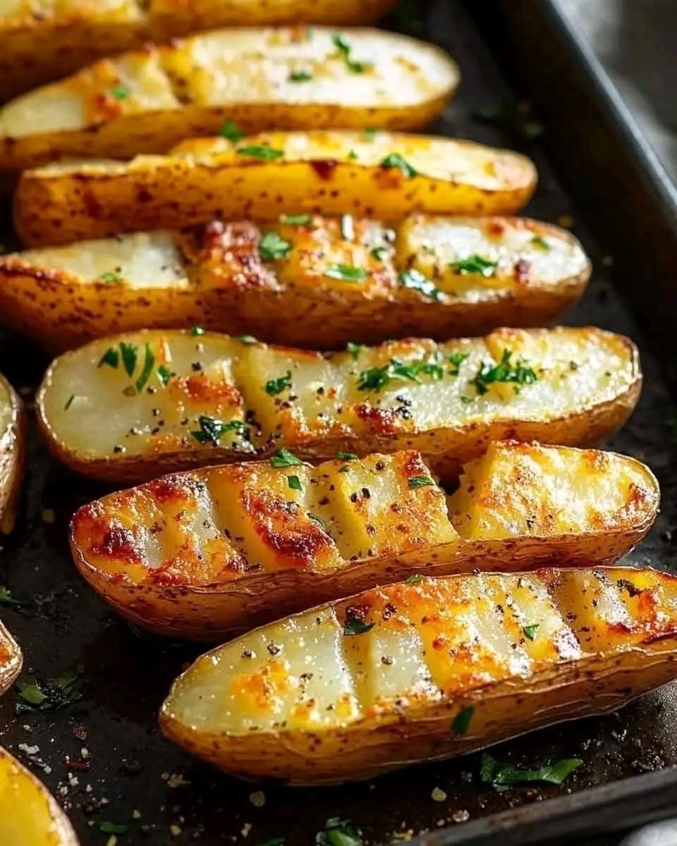 Cheesy Roasted Potato Halves - CYSSERO