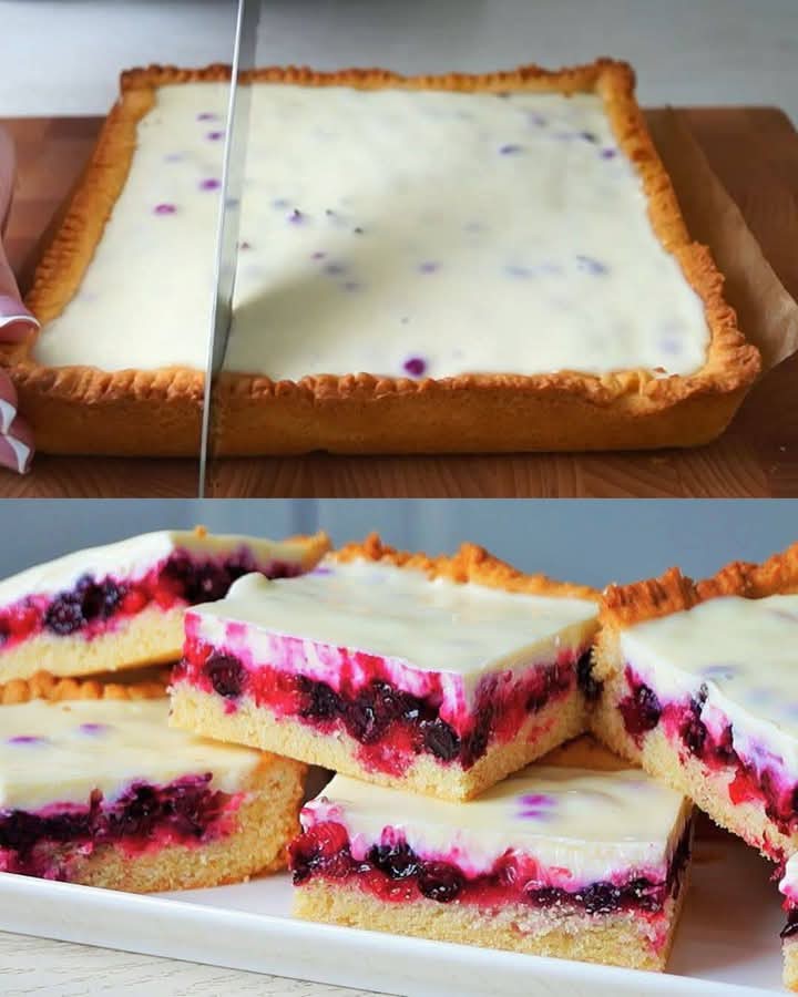 Berry Cream Tart Squares - CYSSERO