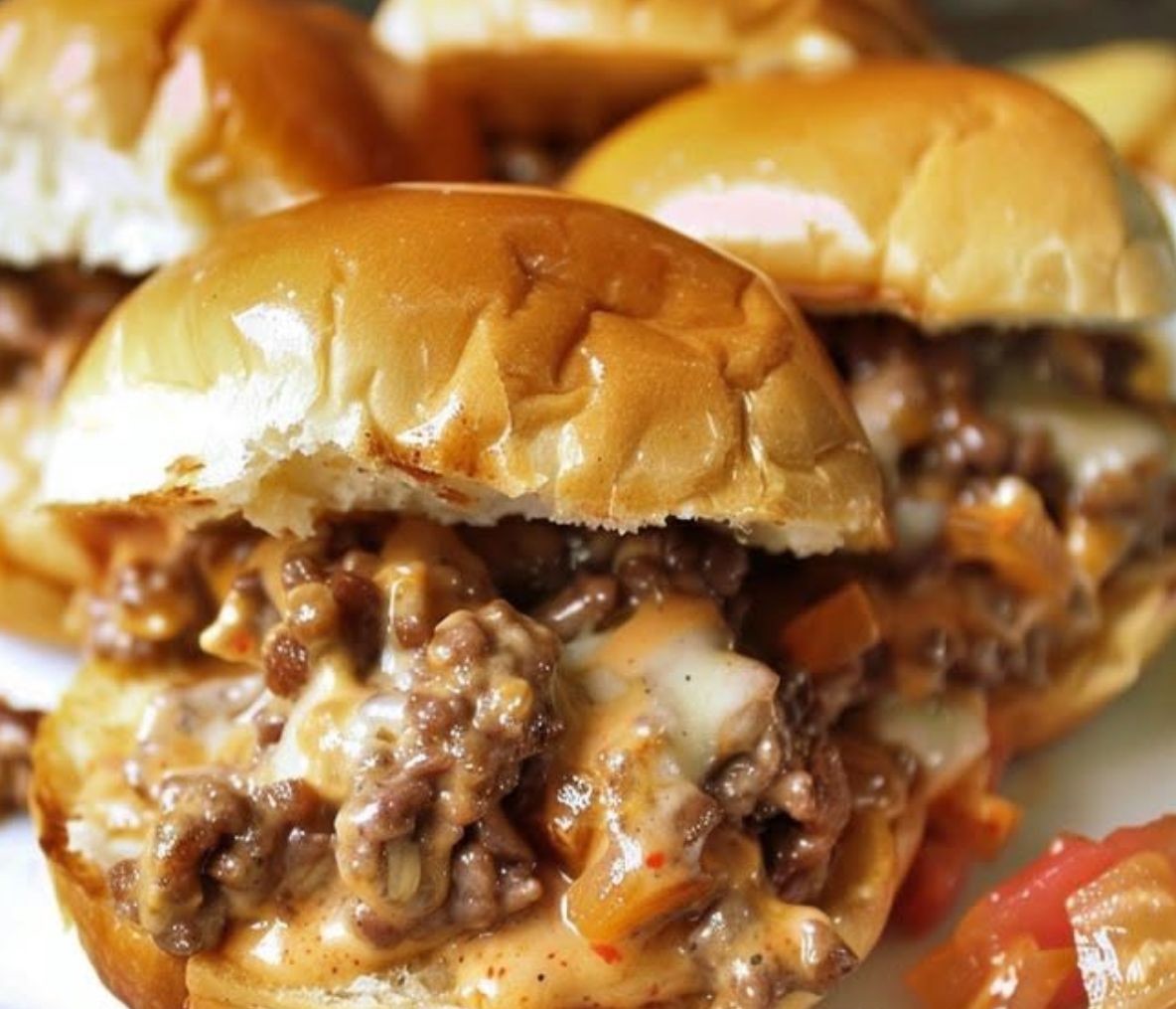 "Cheesy Beef Sliders: Perfect Party Pleasers" - CYSSERO
