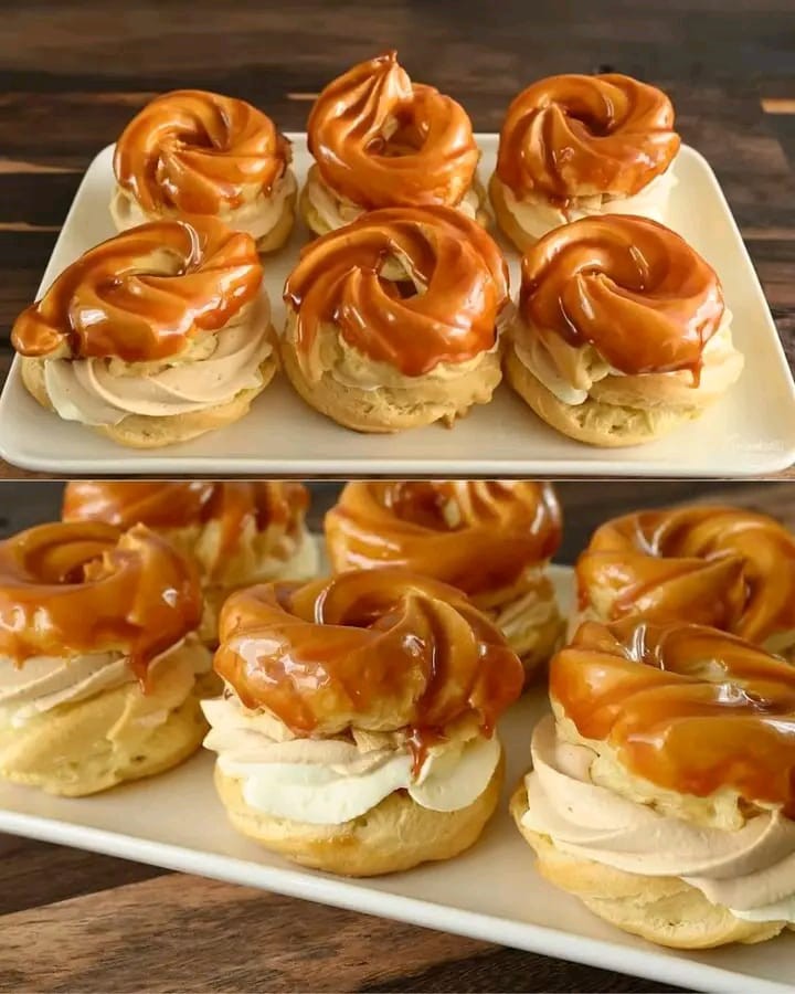 "Decadent Caramel Cream Puffs: A Perfect Sweet Treat" - CYSSERO