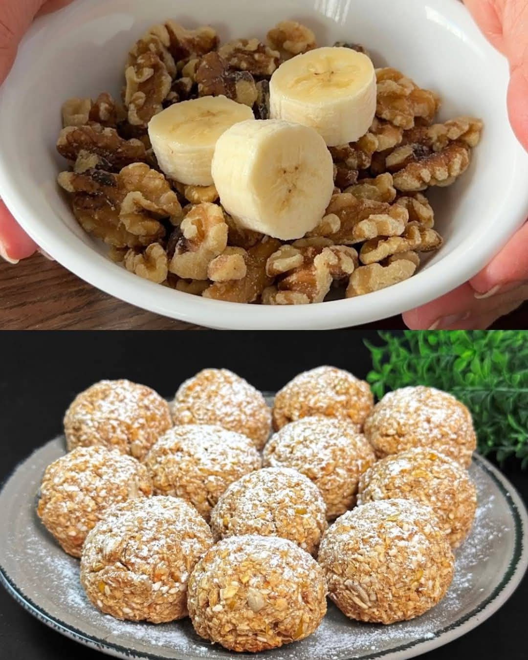No-Bake Banana Walnut Energy Bites - CYSSERO