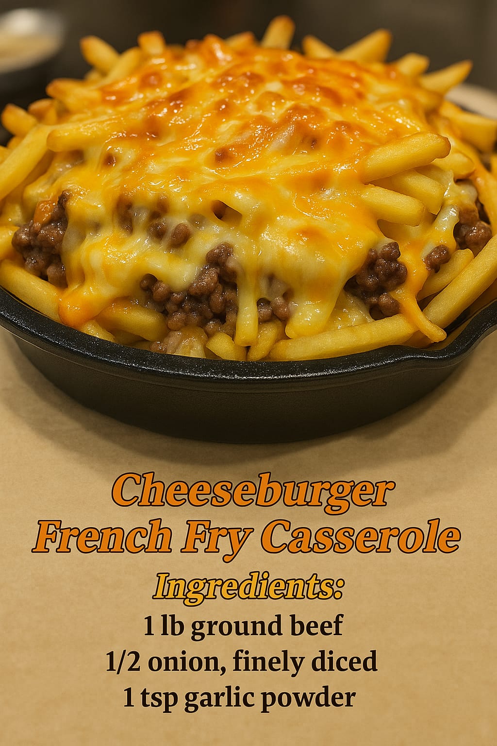 Cheeseburger French Fry Casserole - CYSSERO