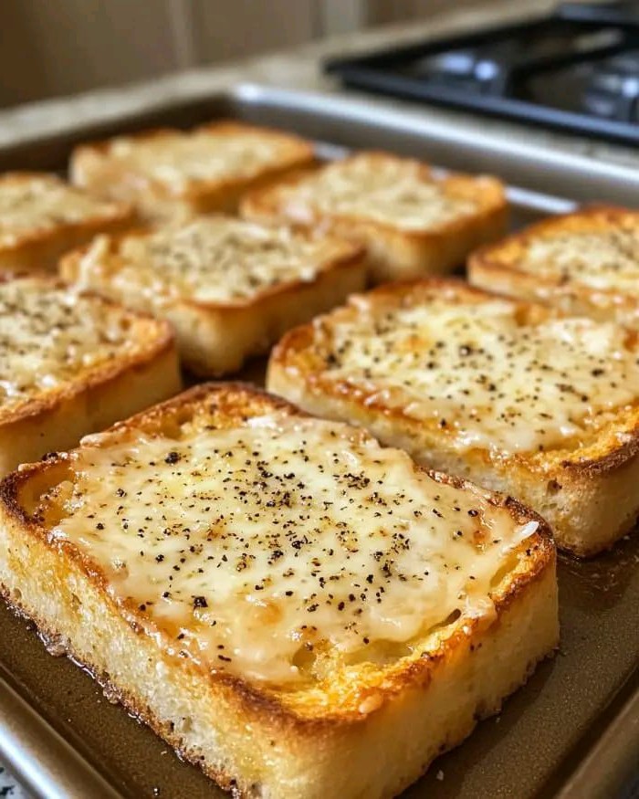 Crispy Garlic Cheese Toast - CYSSERO