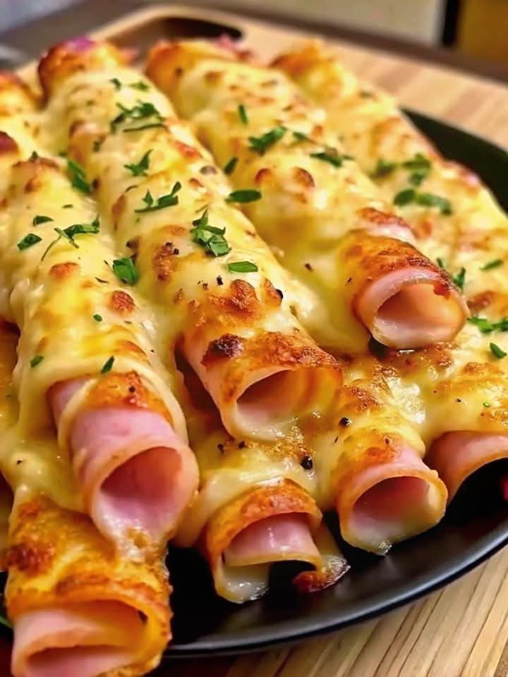 Baked Ham & Cheese Roll-Ups - CYSSERO