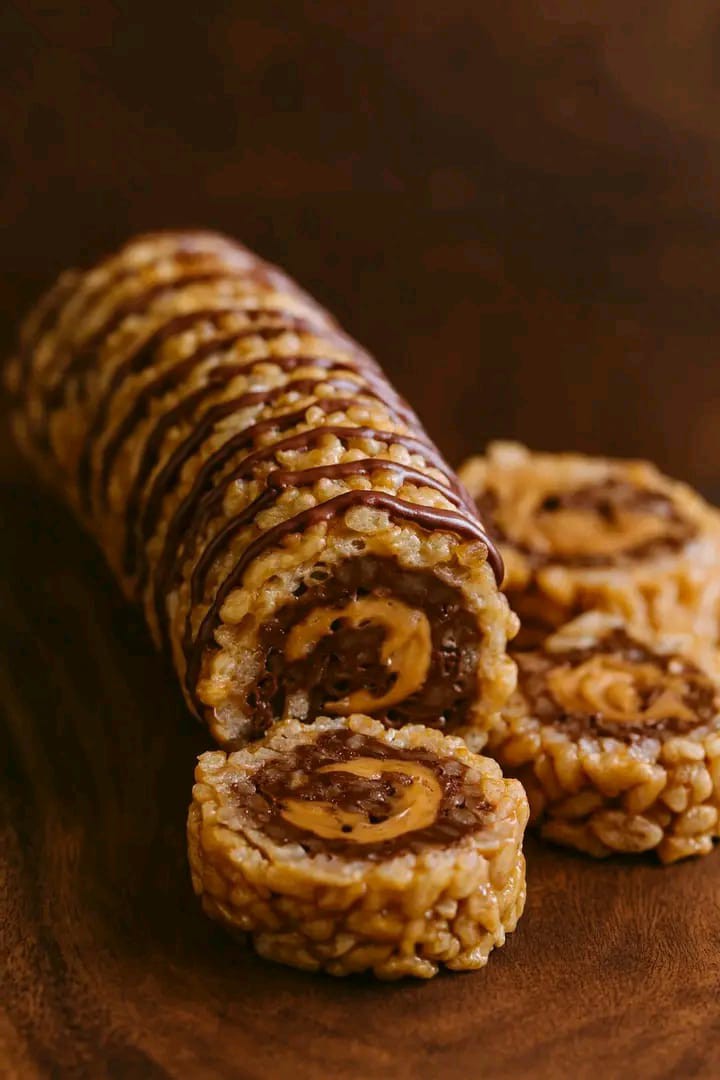 Chocolate Peanut Butter Rice Krispie Roll - CYSSERO