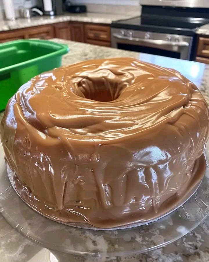 Rich Caramel Bundt Cake with Silky Caramel Glaze - CYSSERO